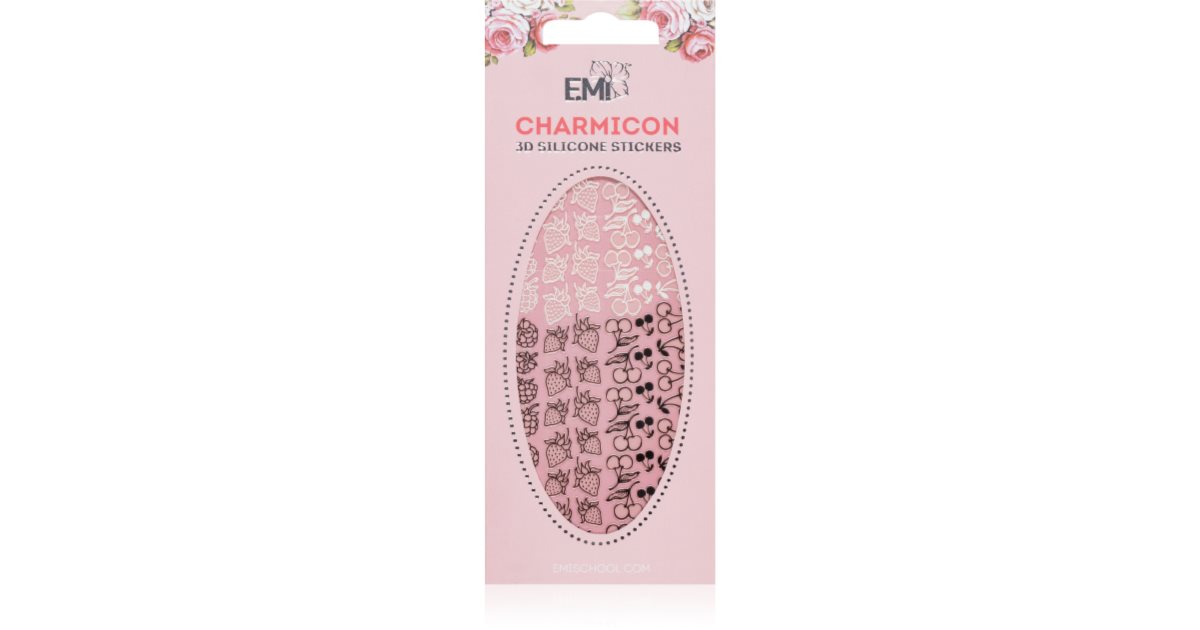 emi Charmicon Berries Black/White Nail Stickers 3D | notino.ie