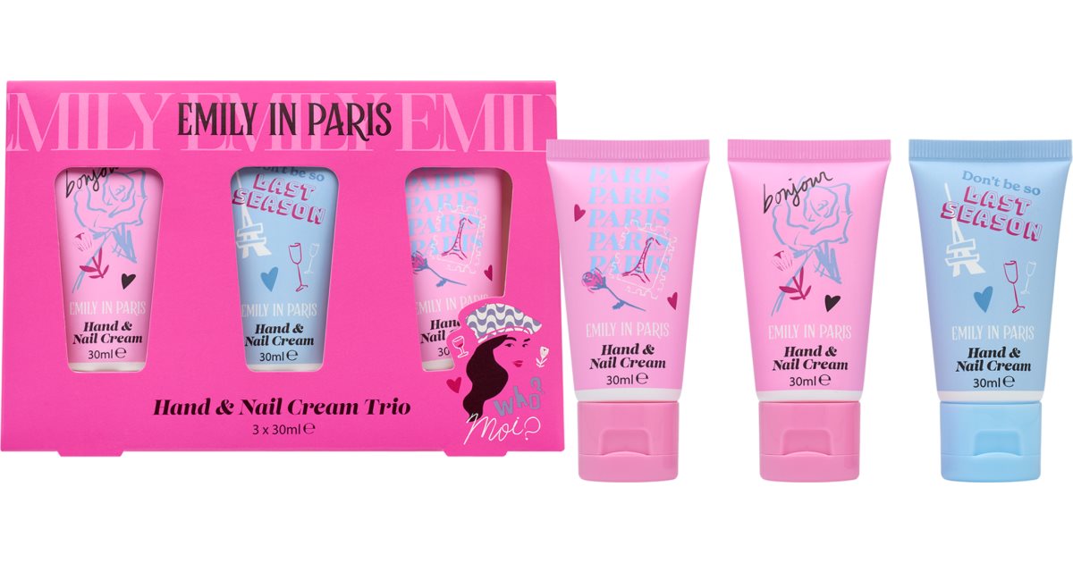 Emily In Paris Hand & Nail Cream Trio Gift Set for hands | notino.ie