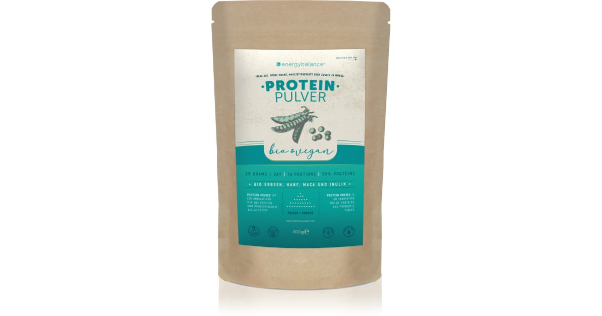 EnergyBalance Protein Pulver BIO & Vegan veganes Protein in BIO ...