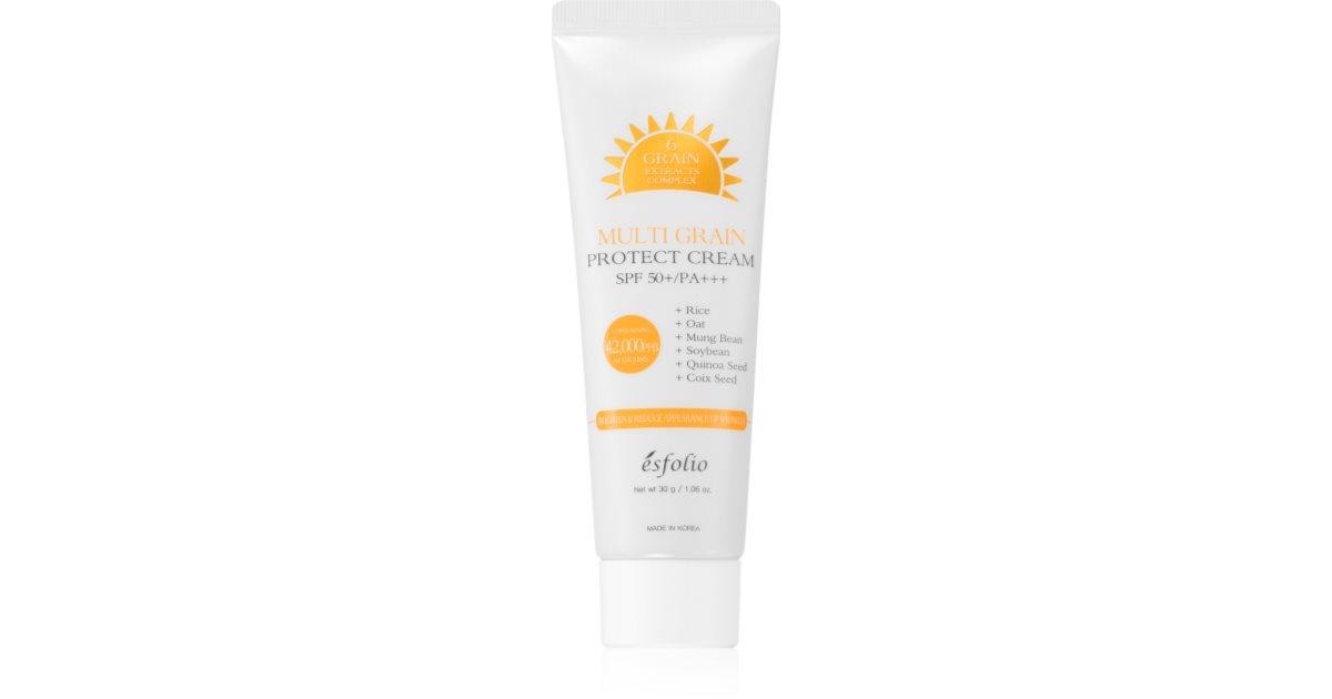 esfolio Protect Cream Multi Grain Brightening Sunscreen Cream SPF 50 ...