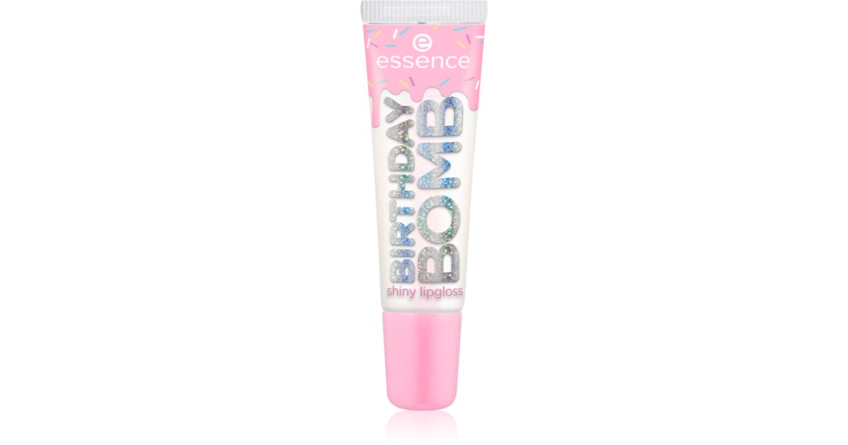 essence Birthday Bomb transparent lip gloss for luminous shine | notino.co.uk