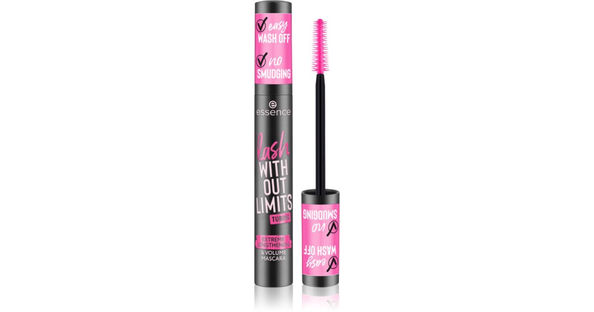 essence lash WITHOUT LIMITS TUBING Volumising and Lengthening Mascara ...