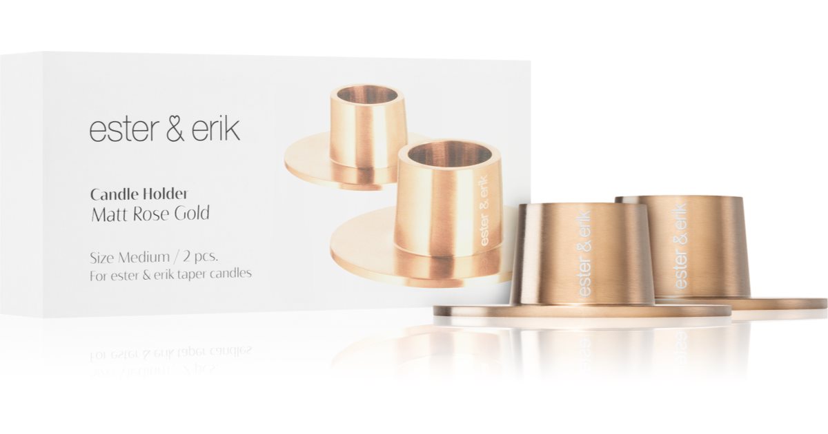 ester & erik accessories matt rose gold svečnik medium 2,2 cm | notino.si
