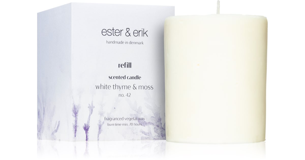ester & erik scented candle white thyme & moss (no. 42) scented candle refill | notino.co.uk