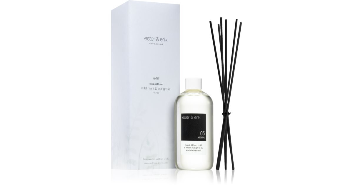 ester & erik room diffuser wild mint & cut grass (no. 03) refill for ...