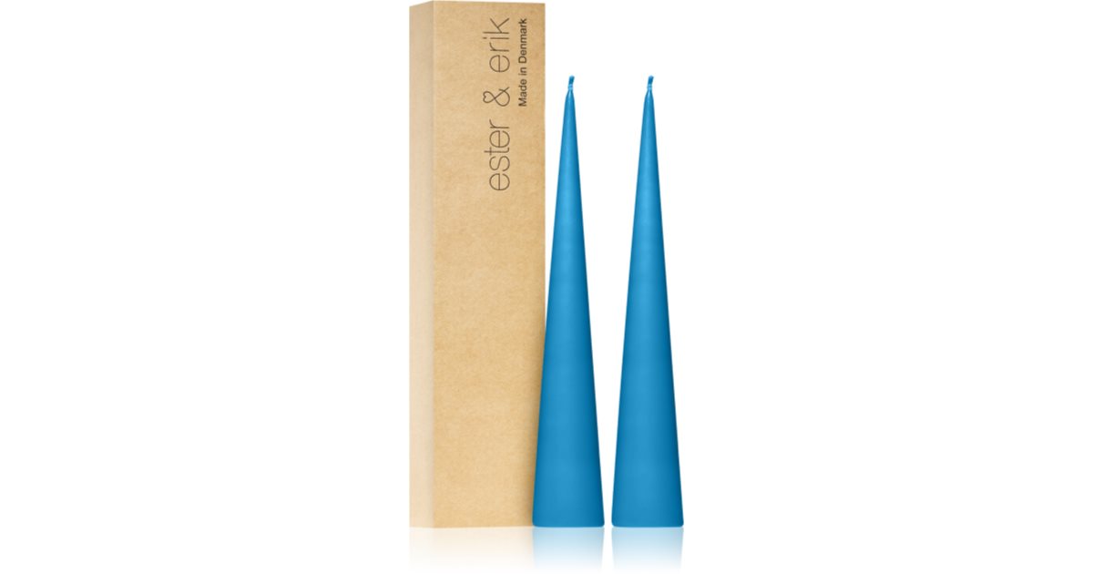 ester & erik cone candles moon blue (no. 37) bougie décorative | notino.fr