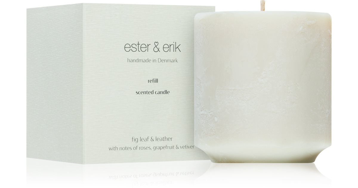 ester & erik fig leaf & leather scented candle refill | notino.co.uk