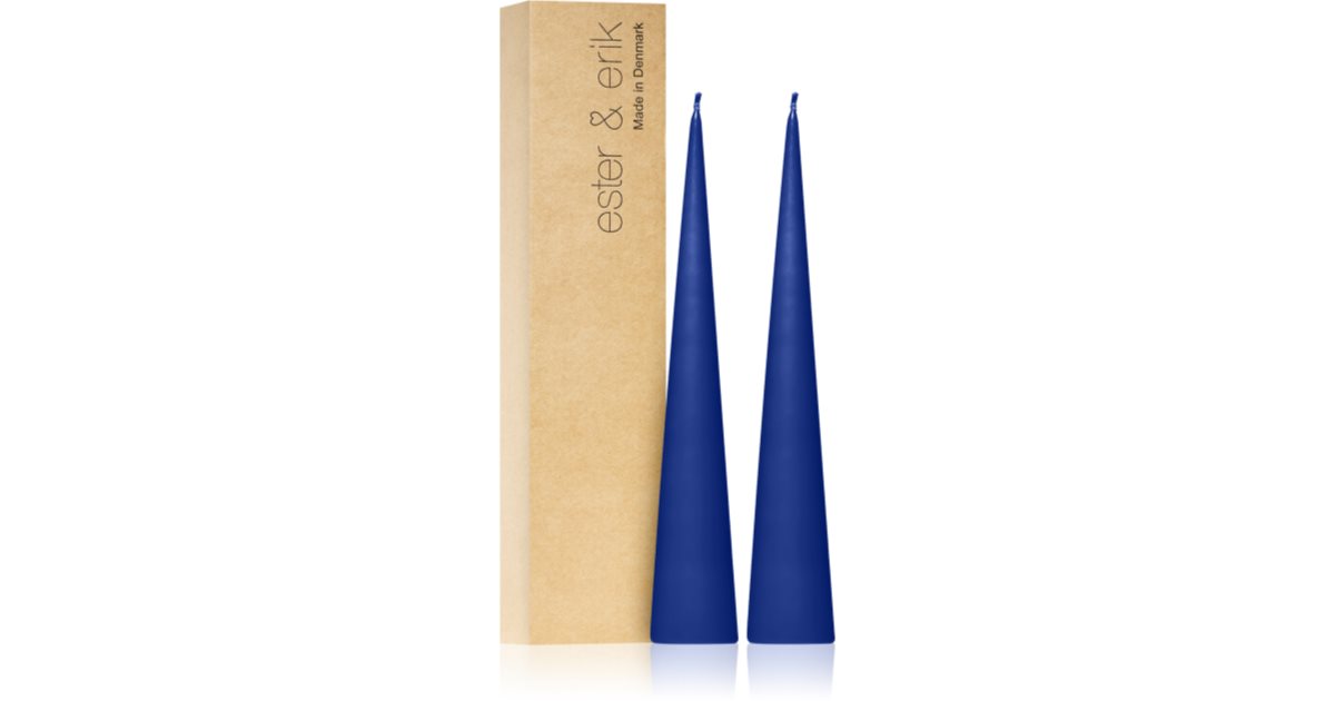 ester & erik cone candles cornflower (no. 48) decorative candle ...