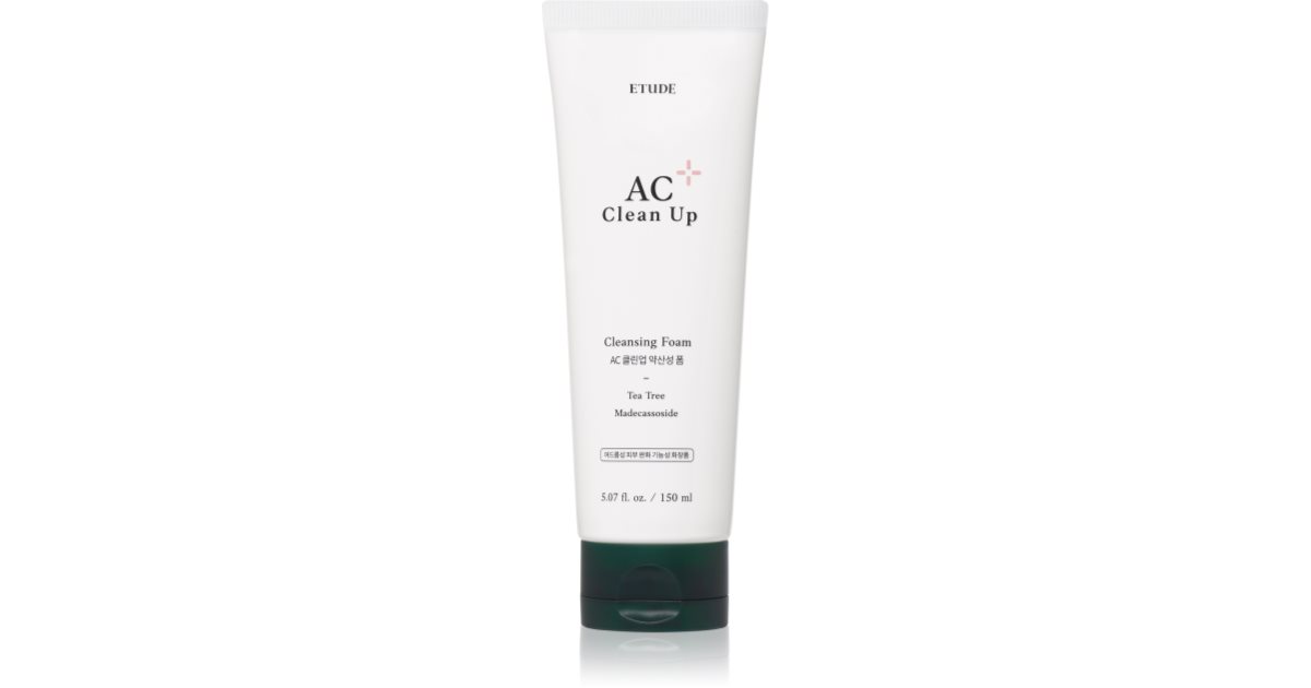 ETUDE AC Clean Up Cleansing Foam foam cleanser for problem skin, acne ...