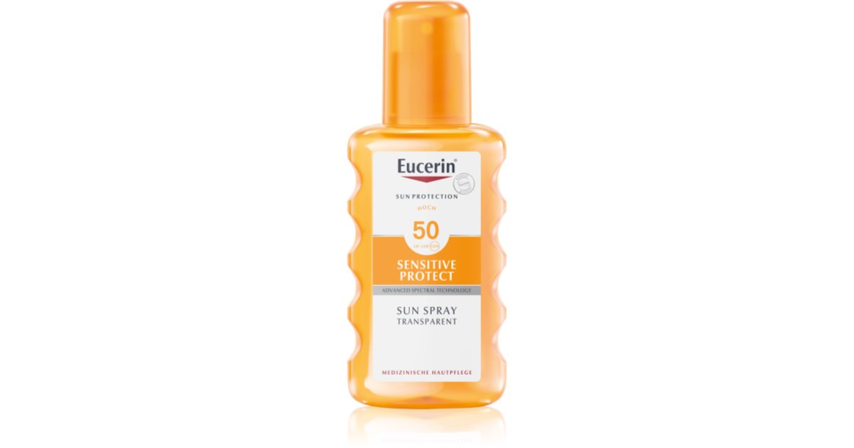 Eucerin Sun Dry Touch Oil Control transparent protective spray SPF 50 ...