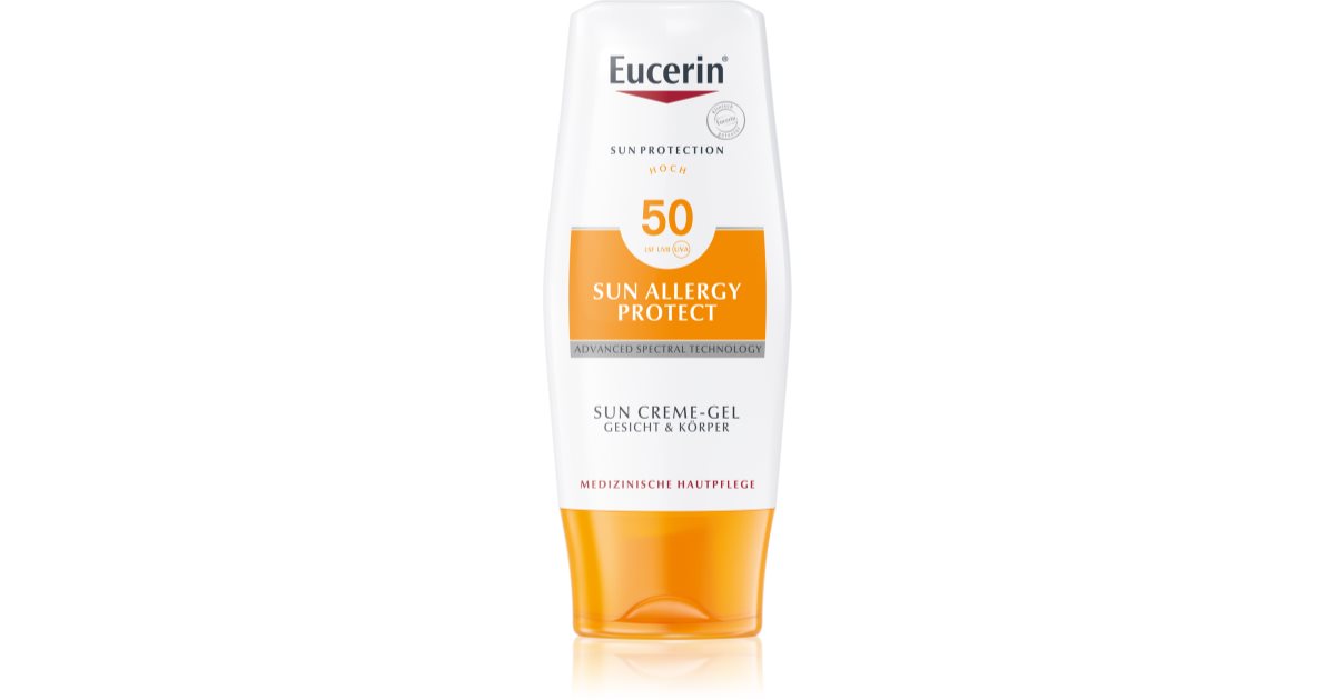 Eucerin Sun Allergy Protect Gel Cream Sunscreen for Sun Allergies SPF ...