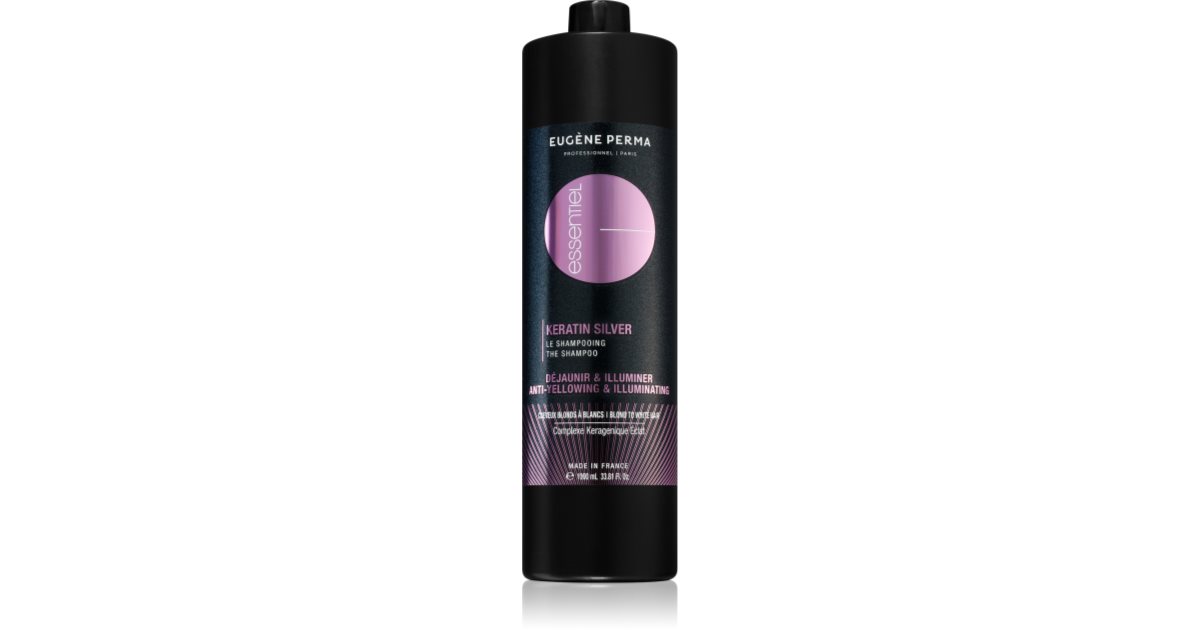 EUGÈNE PERMA Essential Keratin Silver shampoing pour cheveux blonds et ...