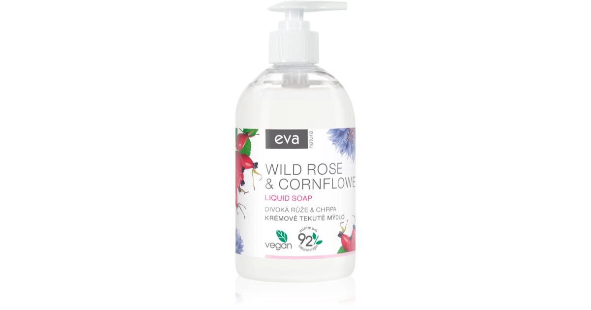 Eva Natura Wild rose & Cornflower cream liquid soap for hands | notino ...
