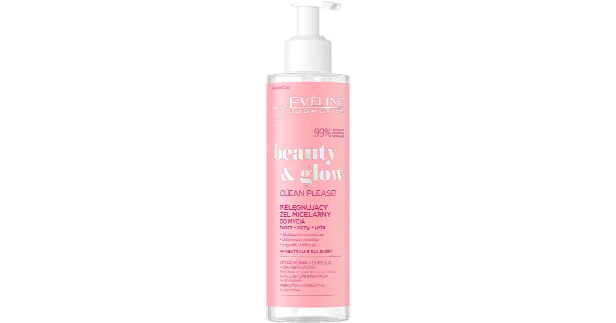 Eveline Cosmetics Beauty & Glow Clean Please! oczyszczający żel micelarny Eveline Cosmetics Beauty & Glow Clean Please! oczyszczający żel micelarny