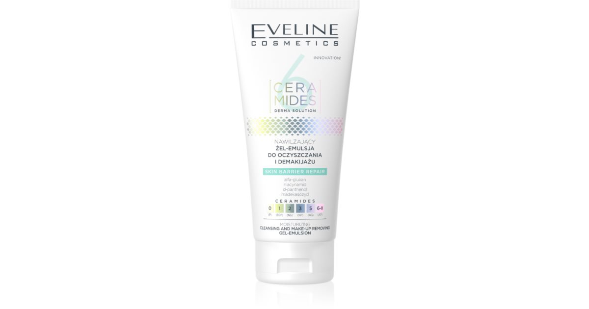 Eveline Cosmetics 6 Ceramides emulsión en forma de gel de limpieza profunda | notino.es