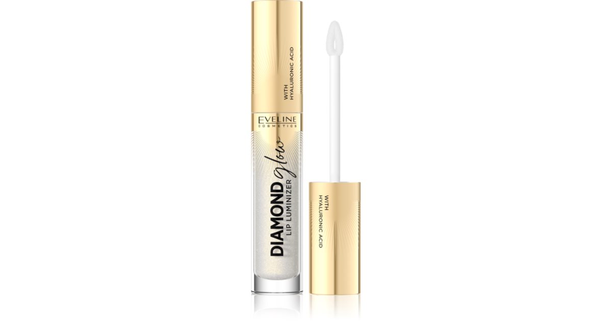 Eveline Cosmetics Diamond Glow shimmering lip gloss with hyaluronic ...