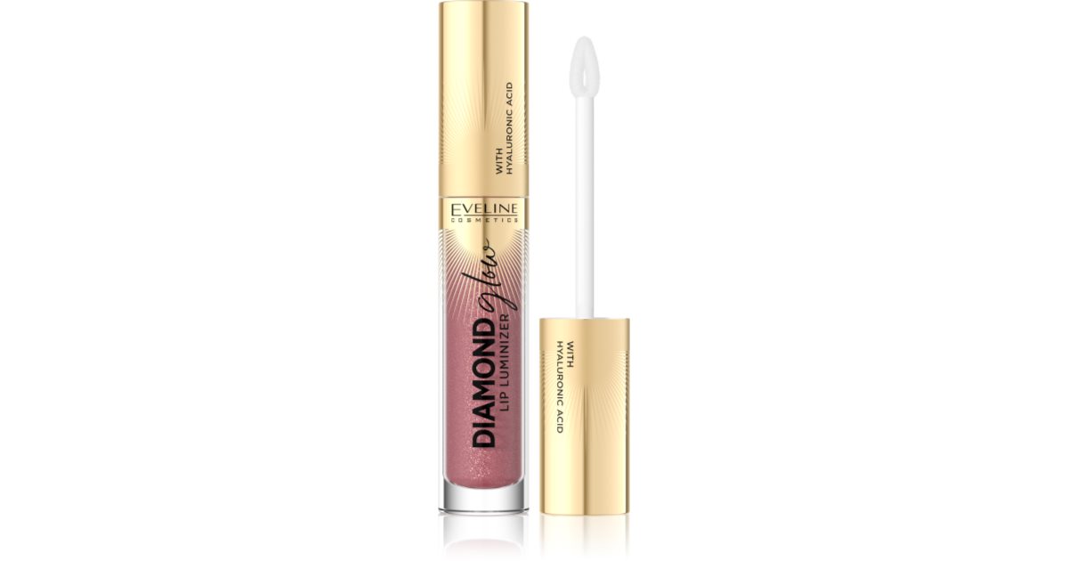 Eveline Cosmetics Diamond Glow shimmering lip gloss with hyaluronic ...