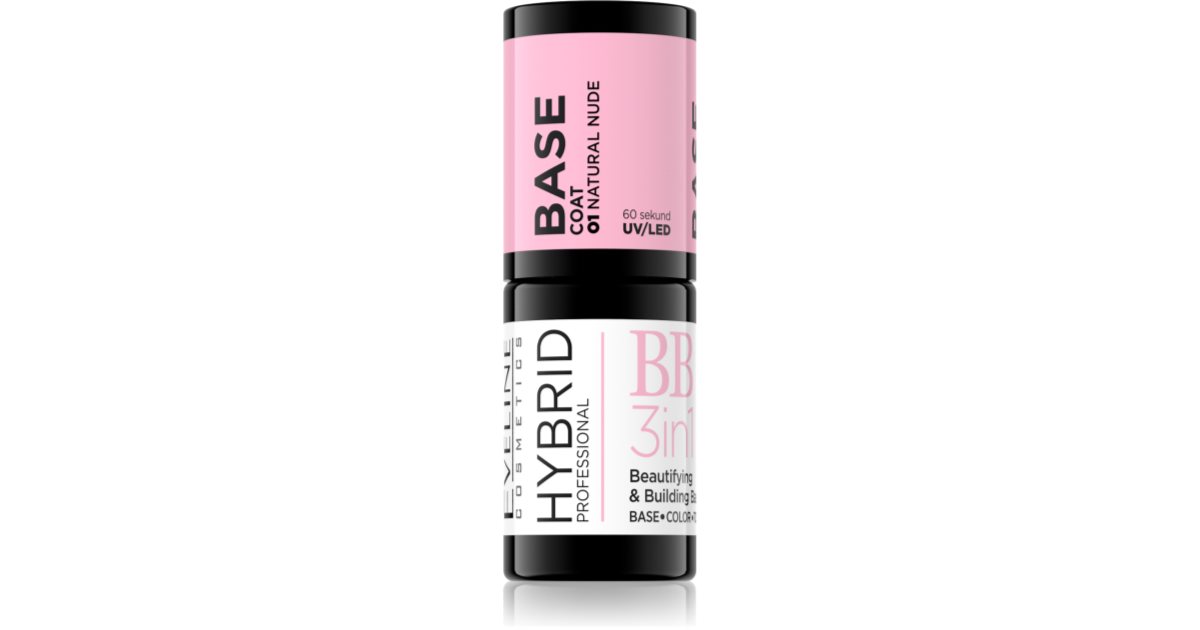 Eveline Cosmetics Hybrid Professional base coat for UV/LED curing 3-in ...