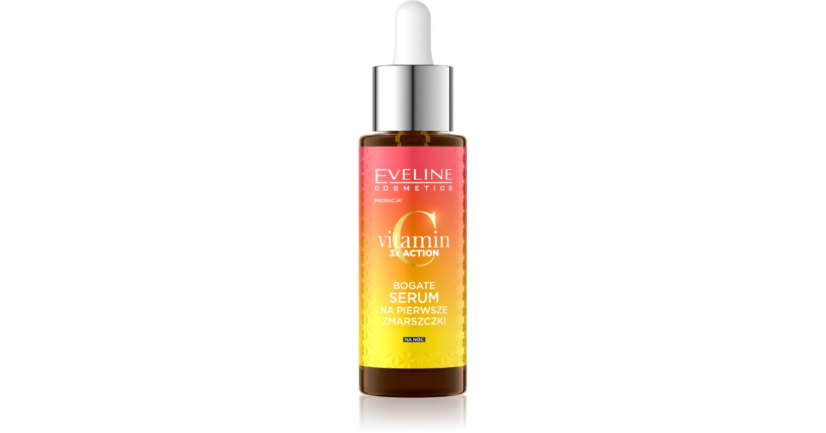 Eveline Cosmetics Vitamin C 3x Action serum na noc na pierwsze zmarszczki