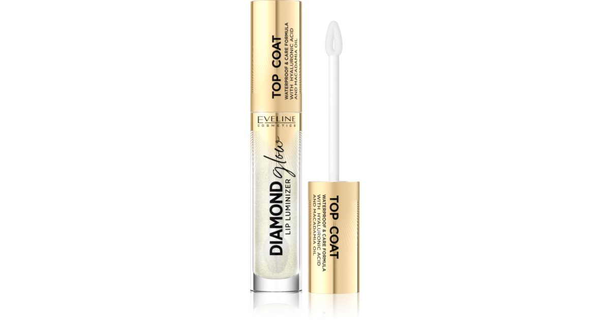 Eveline Cosmetics Diamond Glow shimmering lip gloss with hyaluronic ...