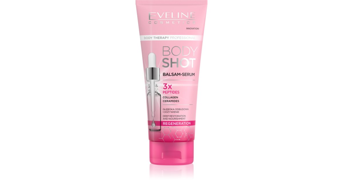 Eveline Cosmetics Body Shot 3x Peptides regenerating balm for very dry ...