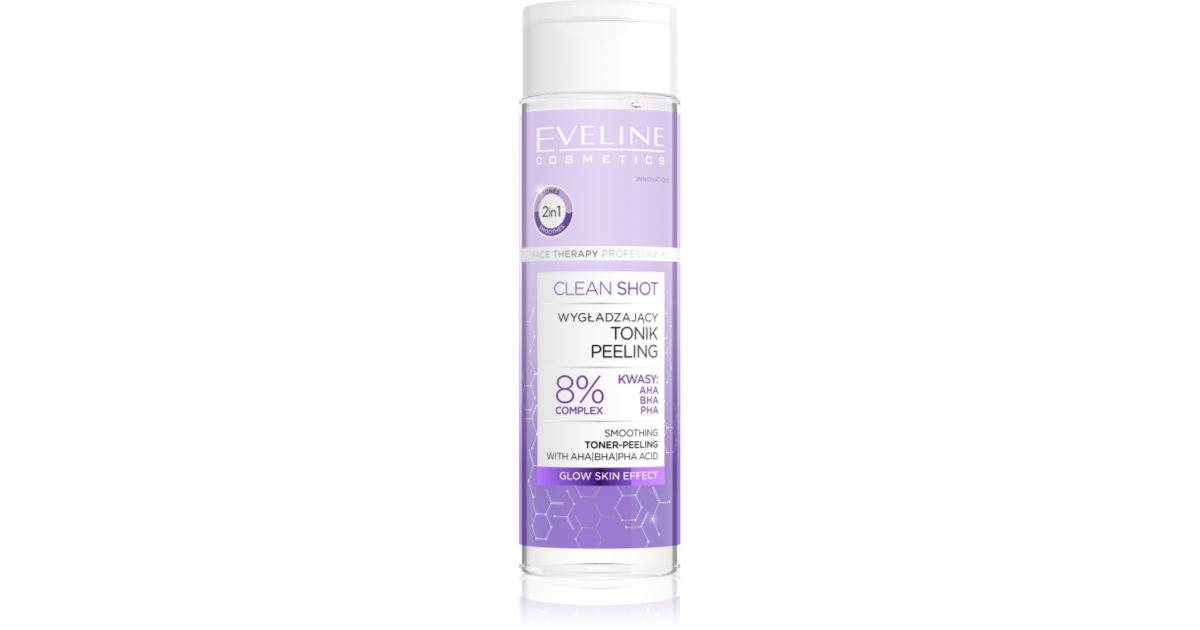 Eveline Cosmetics Clean Shot 8% Complex Of Hydroxy Acids smoothing ...
