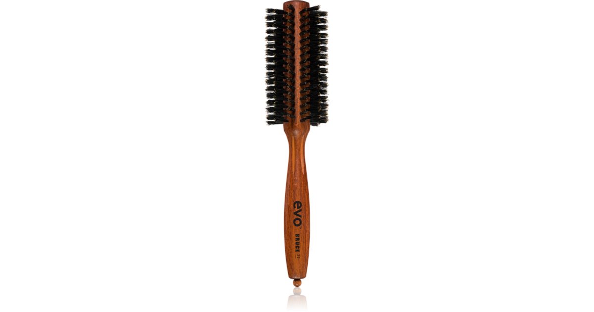 EVO Bruce Natural Bristle Radial Brush Runde Haarbürste mit ...