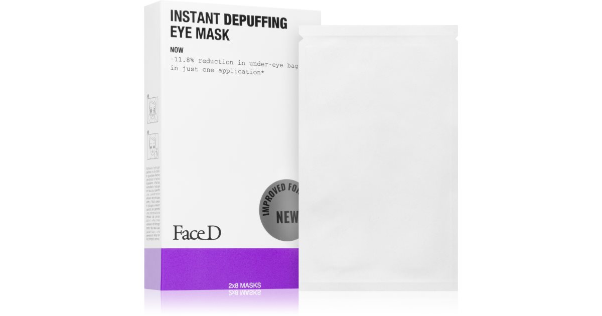 Face D Instant Depuffing hydrogel eye mask to treat swelling and dark ...