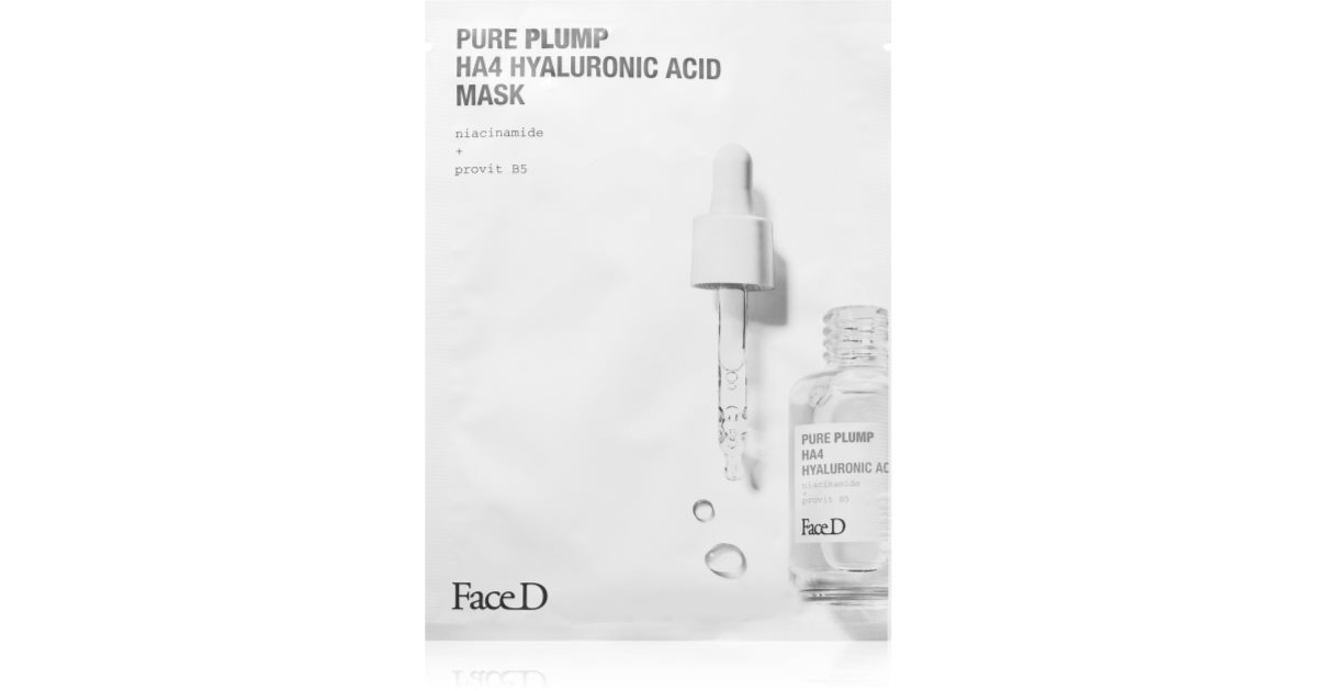 Face D Pure Plump HA4 Sheet Mask with hyaluronic acid | notino.ie