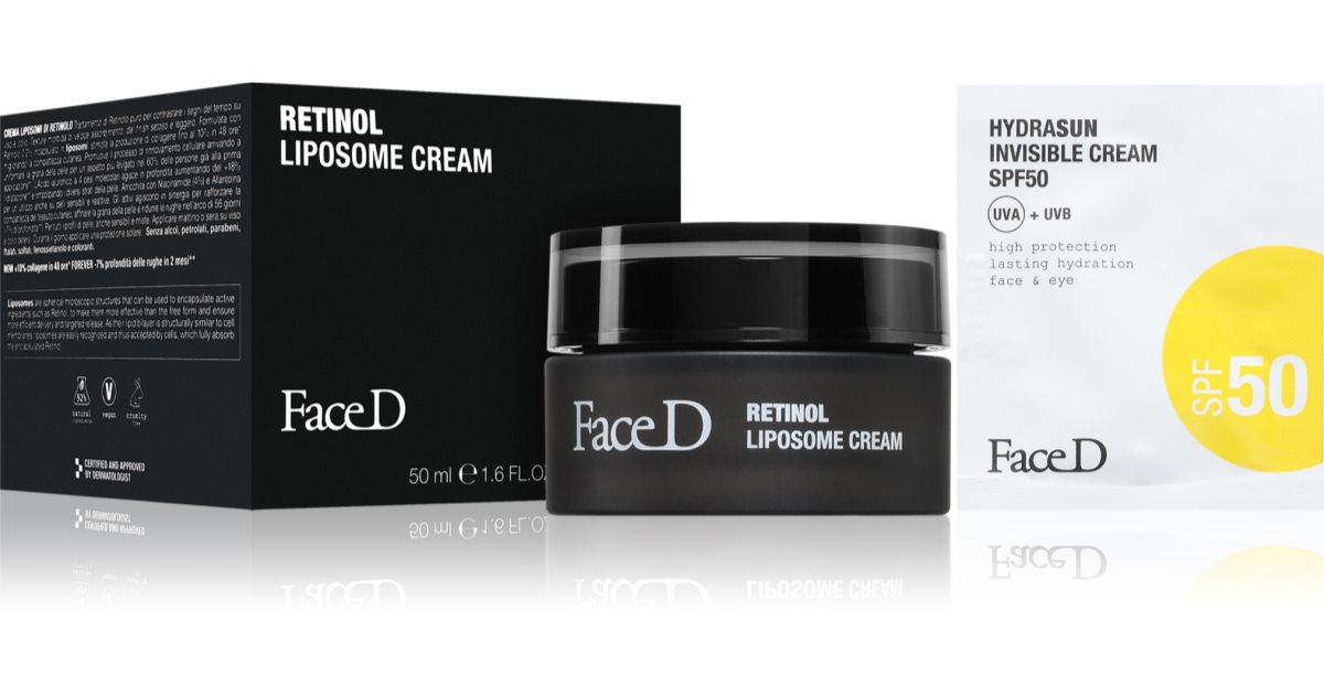 Face D Retinol Liposome Cream anti-wrinkle face cream with retinol ...
