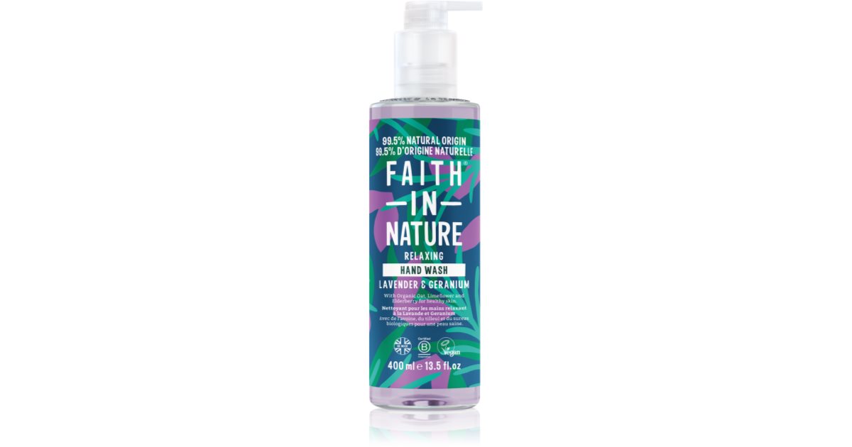 Faith In Nature Lavender & Geranium Natural Liquid Hand Soap with ...