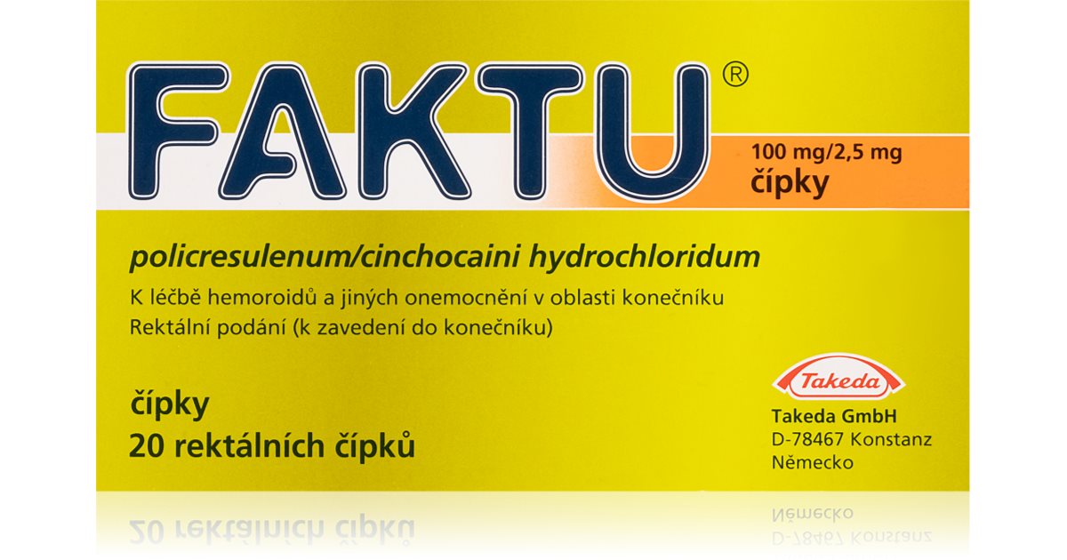 Faktu Faktu 100mg/2,5mg čípky na hemoroidy | notino.cz