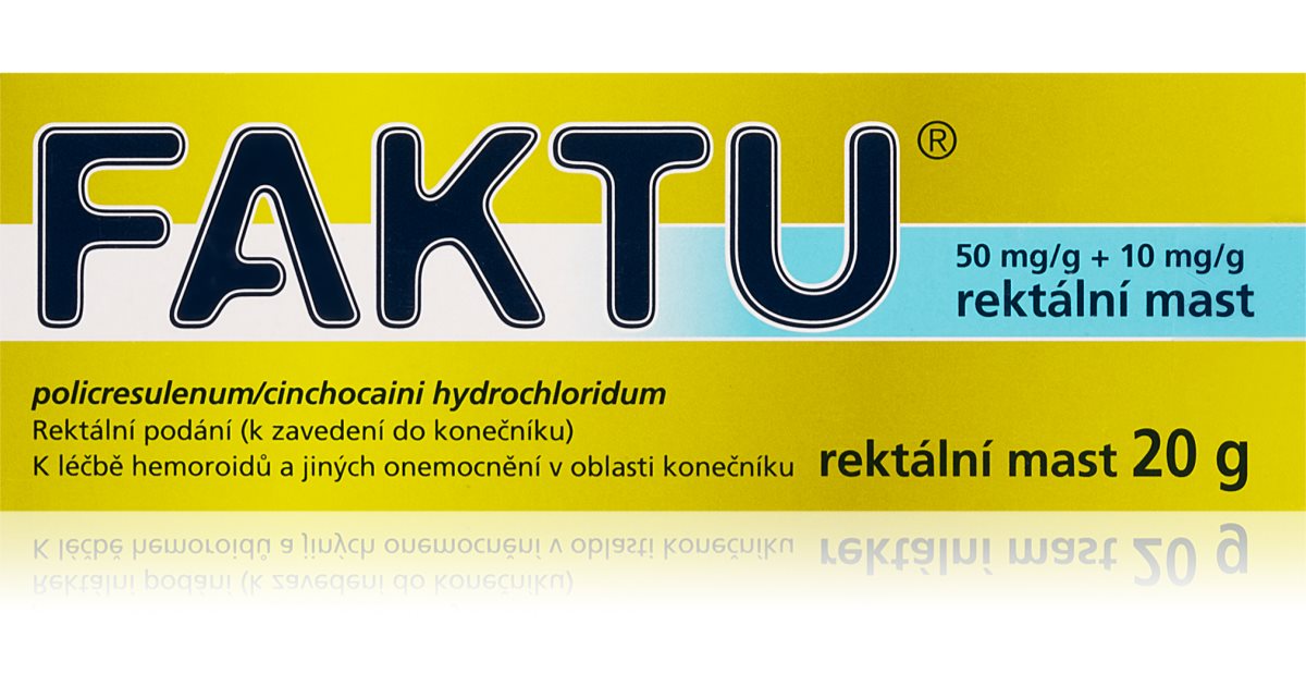 Faktu Faktu 50mg/10mg rektální mast na hemoroidy | notino.cz