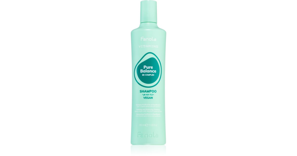 Fanola Vitamins Pure Balance Shampoo Purifying Shampoo to treat oily ...