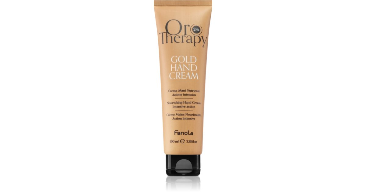 Fanola Oro Therapy Gold Hand Cream Moisturizing and Nourishing Cream ...