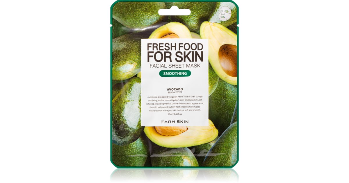 Farm Skin Fresh Food For Skin AVOCADO Auduma sejas maska | notino.lv