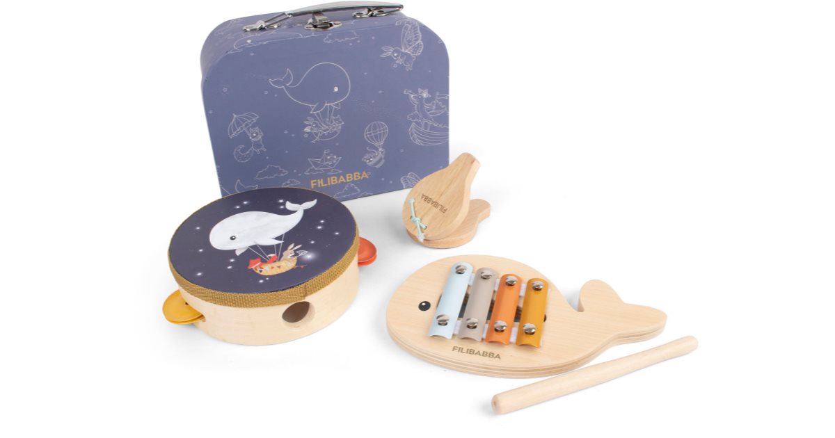 FILIBABBA Play Set My First Wooden Toy Instruments musical toy for ...