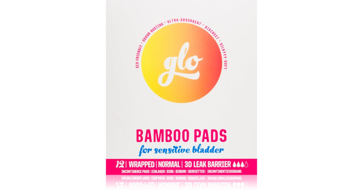 FLO GLO Bamboo Normal incontinence pads with wings | notino.ie