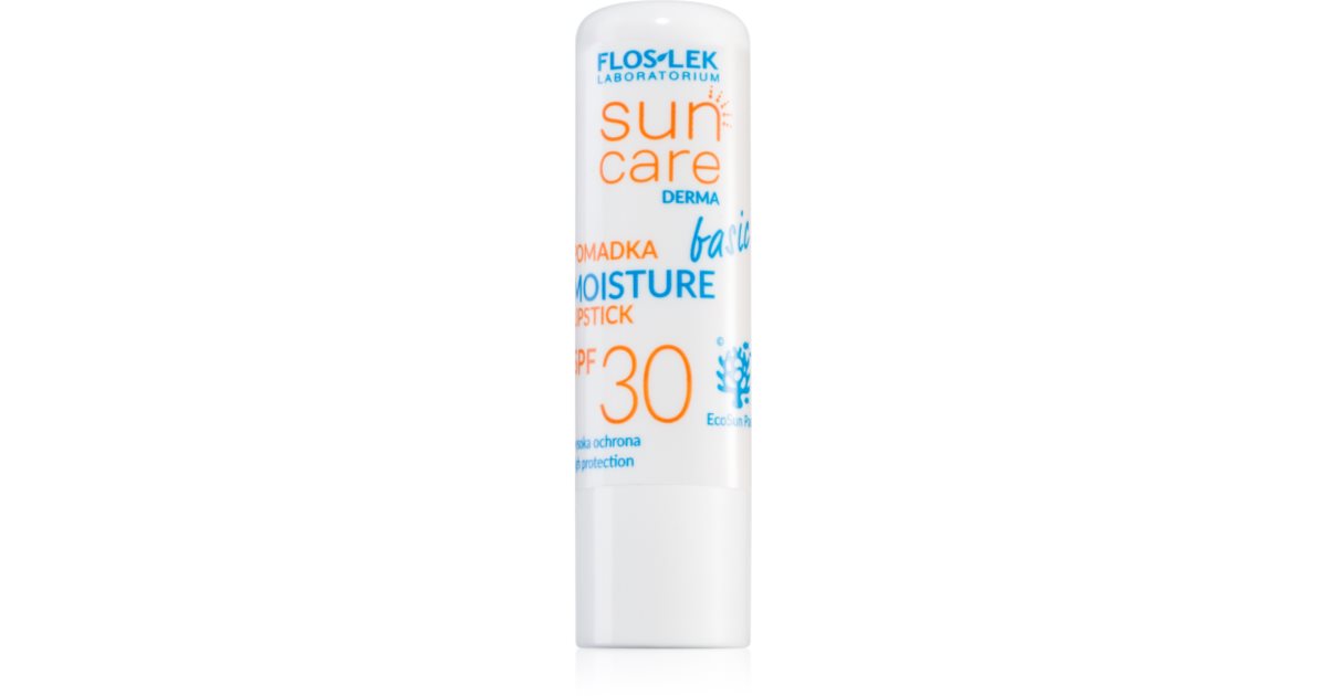 FlosLek Laboratorium Sun Care Derma Basic bálsamo protetor para lábios ...