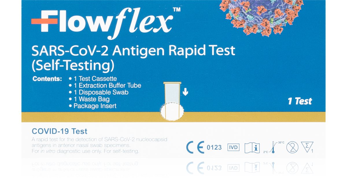 Flowflex SARS-CoV-2 Antigen Rapid Test (Self-Testing) antigenní test ...