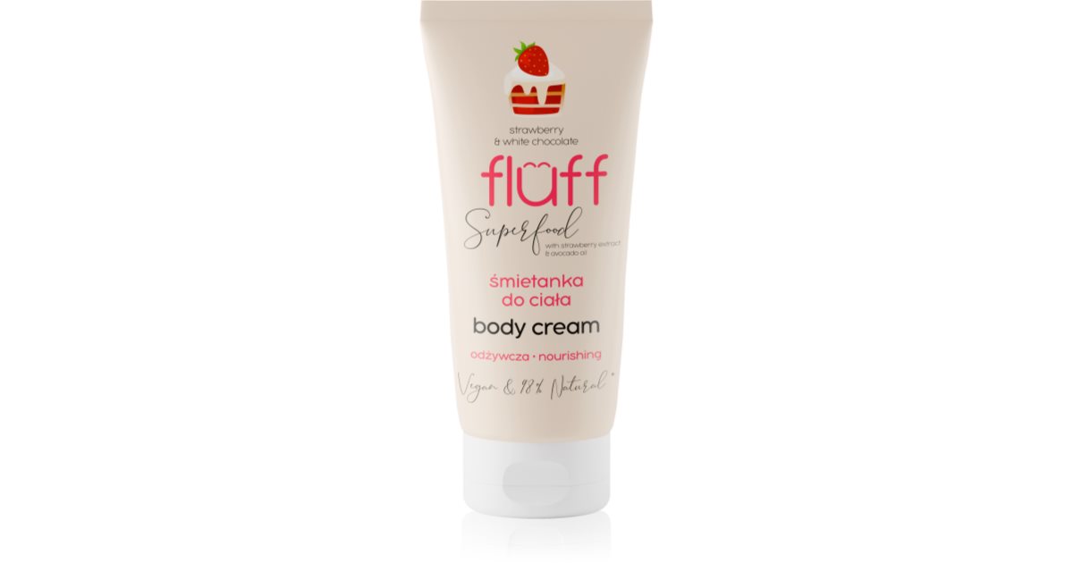 Fluff Superfood strawberry and White Chocolate Body Cream | notino.ie