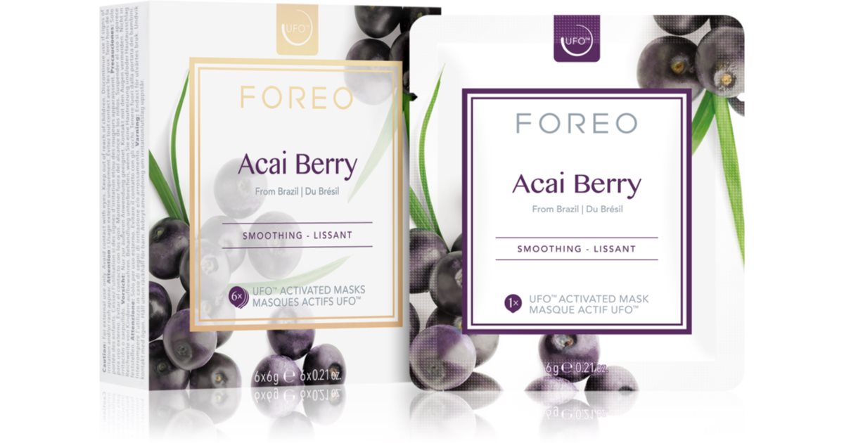FOREO UFO™ Acai Berry glättende Maske