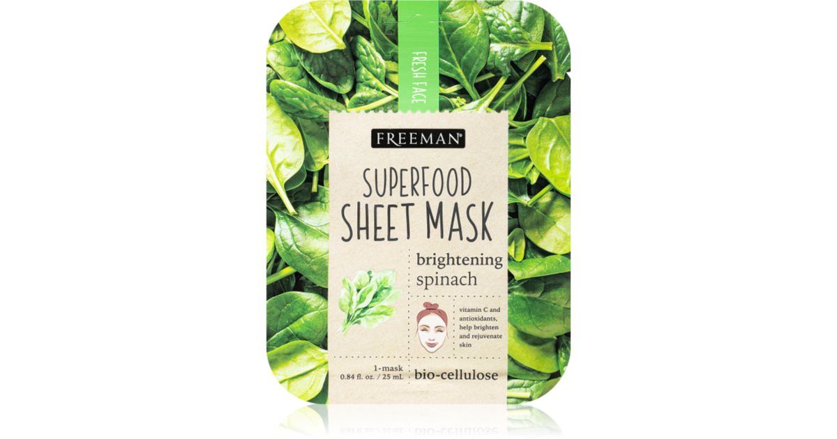 Freeman Superfood Spinach brightening sheet mask | notino.co.uk