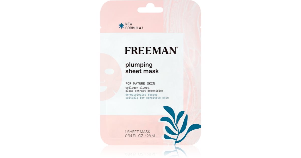 Freeman Essentials Collagen & Algae mascarilla de tela antiarrugas con ...