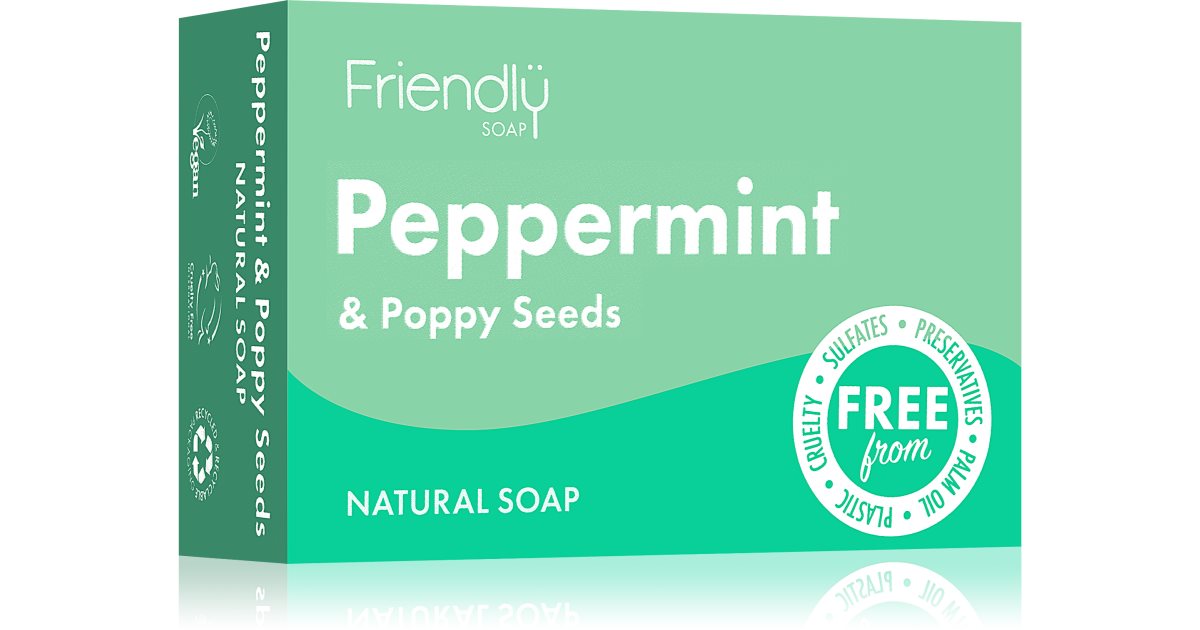 Friendly Soap Natural Soap Peppermint & Poppy Seeds savon naturel ...