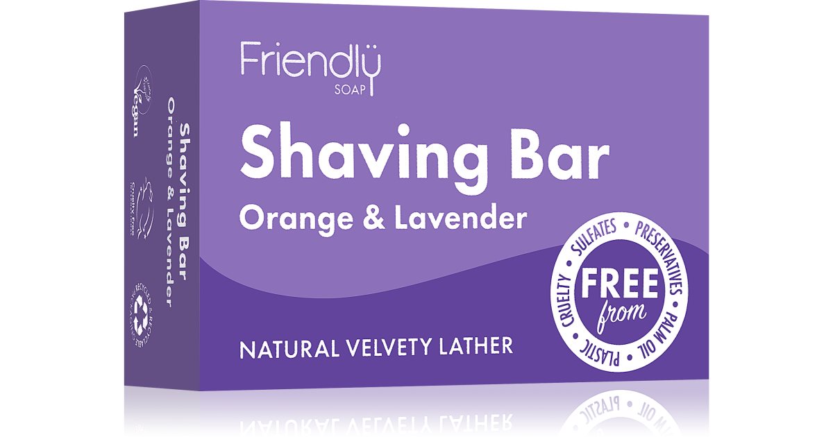 Friendly Soap Shaving Bar Orange & Lavender Natural Soap for shaving ...
