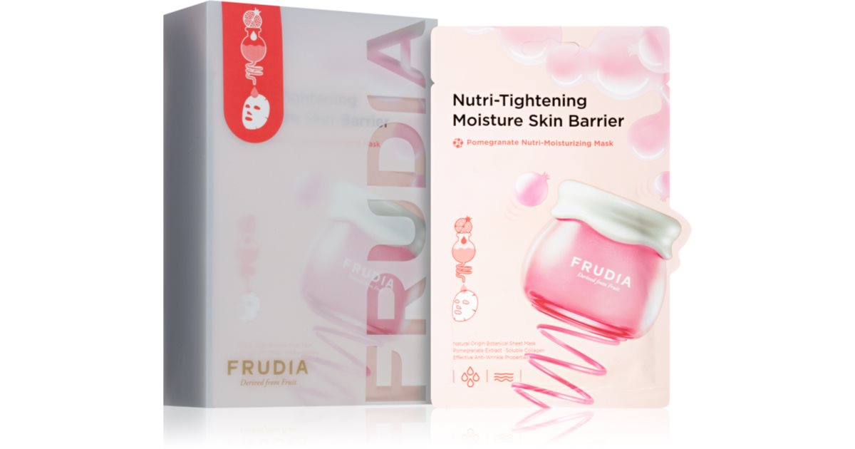 Frudia Pomegranate smoothing sheet mask for improved skin elasticity ...