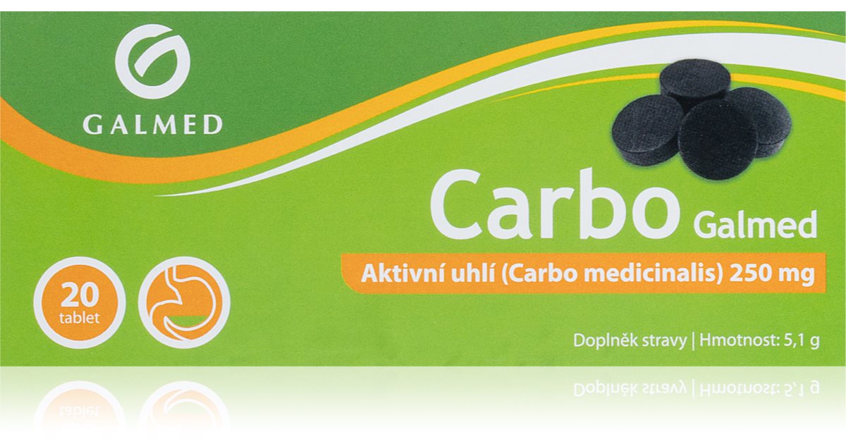 Galmed Carbo Medicinalis Opti 250mg tablety pro podporu trávení | notino.cz