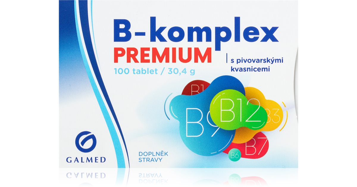 Galmed B-komplex PREMIUM tablety pro normální činnost nervové soustavy ...