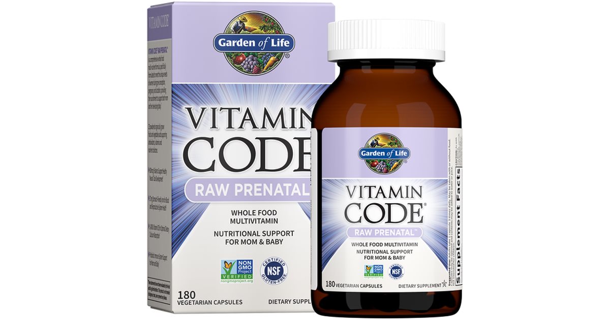 Garden of Life Vitamin Code RAW Prenatal capsules au complexe ...